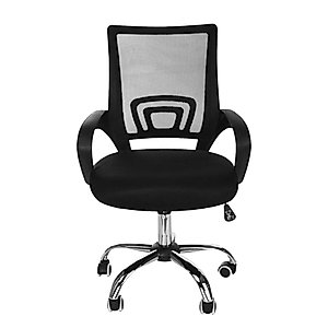 Executive Computer Office Home Task Adjustable Swivel Chair Stool with Arms,Breathable Mesh,Adjustable Height,Ergonomic Lumbar Support(Ship from US!)