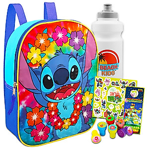 Fast Forward Lilo and Stitch Mini Backpack Set - Bundle with 11'' Stitch Backpack for Girls, Stampers, Stickers, More | Stitch Backpack Mini