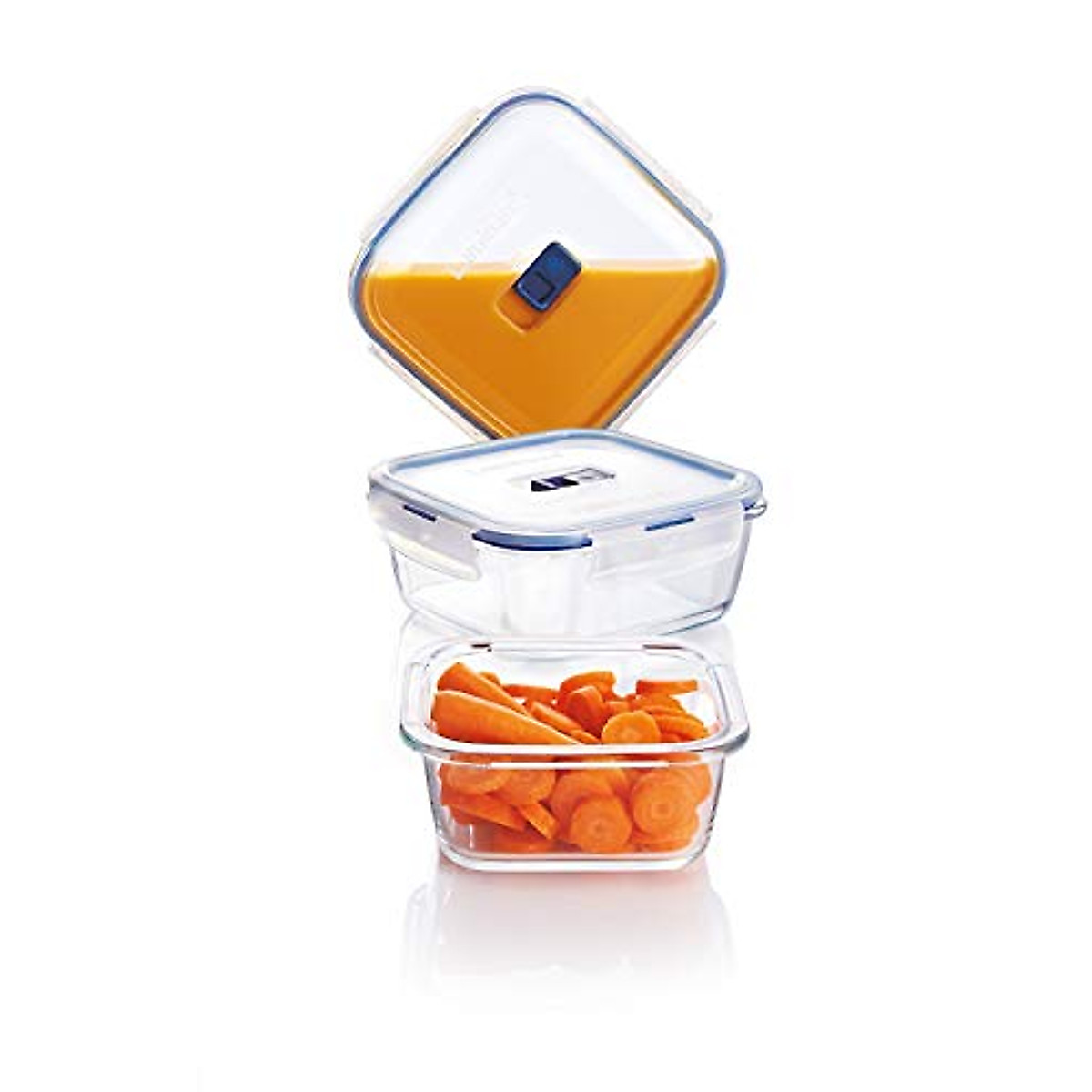 Luminarc 3.4 Cup Pure Box Active 6-Piece Food Storage Rectangle Set, Clear