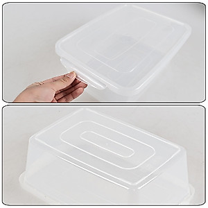 Loiycg 6.5 Quart Clear Latching Storage box with Lid, 4 Packs Plastic Storage Container Bins
