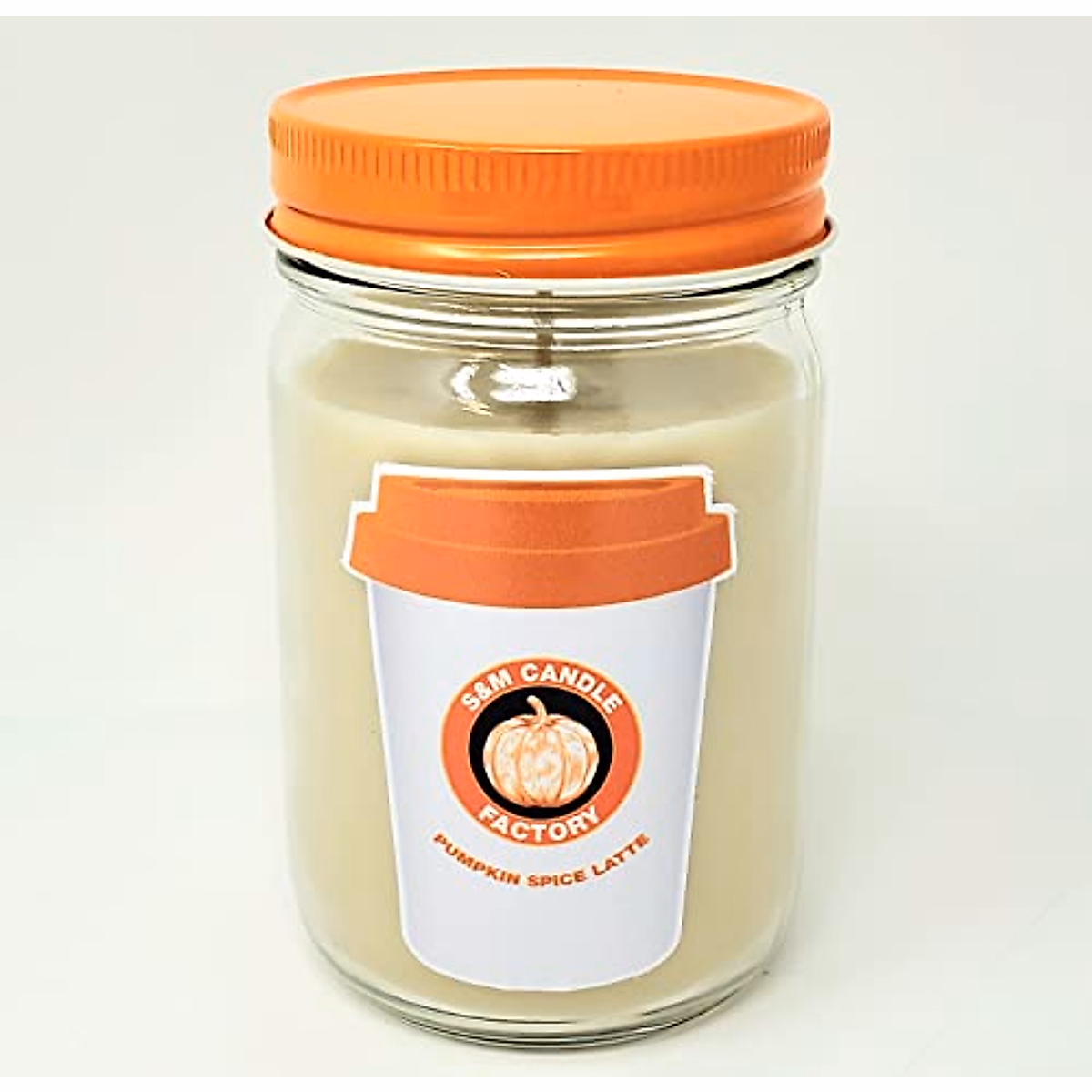 Clearance Priced ~ Pumpkin Spice Latte Candle w/Essential Oils ~ New Scent! ~ All Natural Premium Soy & Coconut Wax Candle ~ Coffee/Fall/Pumpkin ~ Handmade in USA (12oz Jar)