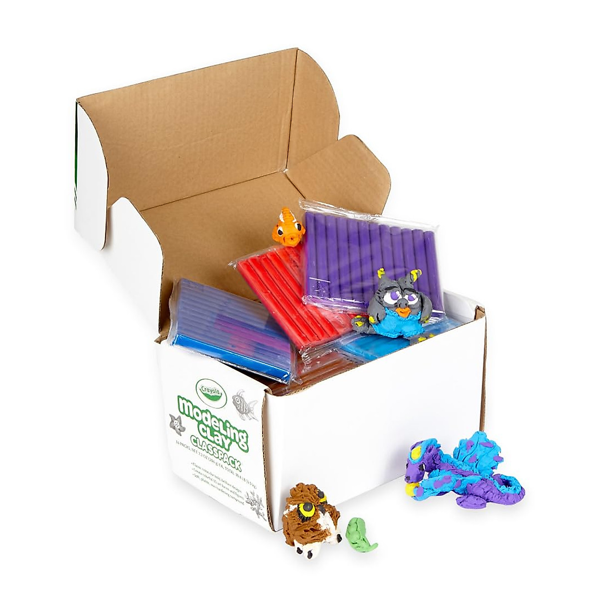 Crayola Modeling Clay Classpack (24 Packs), Bulk Modeling Clay for Kids, 12 Colors, Nontoxic, Classroom Supplies for Kids Arts & Crafts