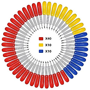 60PCS Replacement Blades for Cricut Cut Blades Explore Air 2/Air 3/Maker 3/ for Explore Cricut Cutting Replacement Blades Compatible with Cricut 10 30° Fine Point 40 45° Standard 10 60° Deep Point