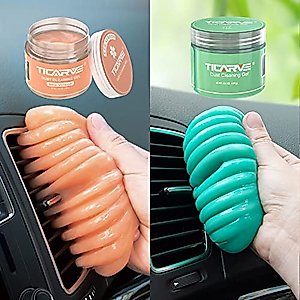 TICARVE Car Cleaning Gel Car Detailing Putty Car Cleaning Putty Gel Auto Detailing Tools Car Interior Cleaner Car Cleaning Kits Cleaning Slime Keyboard Cleaner Orange Yellow