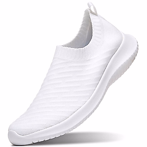 MAIITRIP Slip on Shoes for Women White Nursing Nurse Walking Sneakers Best Fashion Zapatos deportivos para Damas Gym Athletic Shoes Fall Casual,Size 7