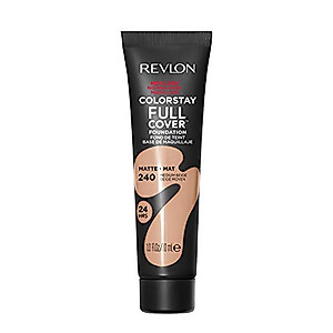 Liquid Foundation by Revlon, ColorStay Face Makeup for Normal and Dry Skin, Longwear Full Coverage with Matte Finish, Oil Free, 240 Medium Beige, 1.0 Oz