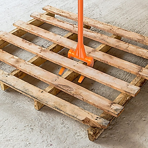 Insaga Fully Welded Pallet Buster 50''All-Steel Handle Pallet Breaker Heavy Duty Industrial Deck Board Removal Tool, Non-Slip Grip Pallet Pry Bar for Efficient and Effortless Board Removal