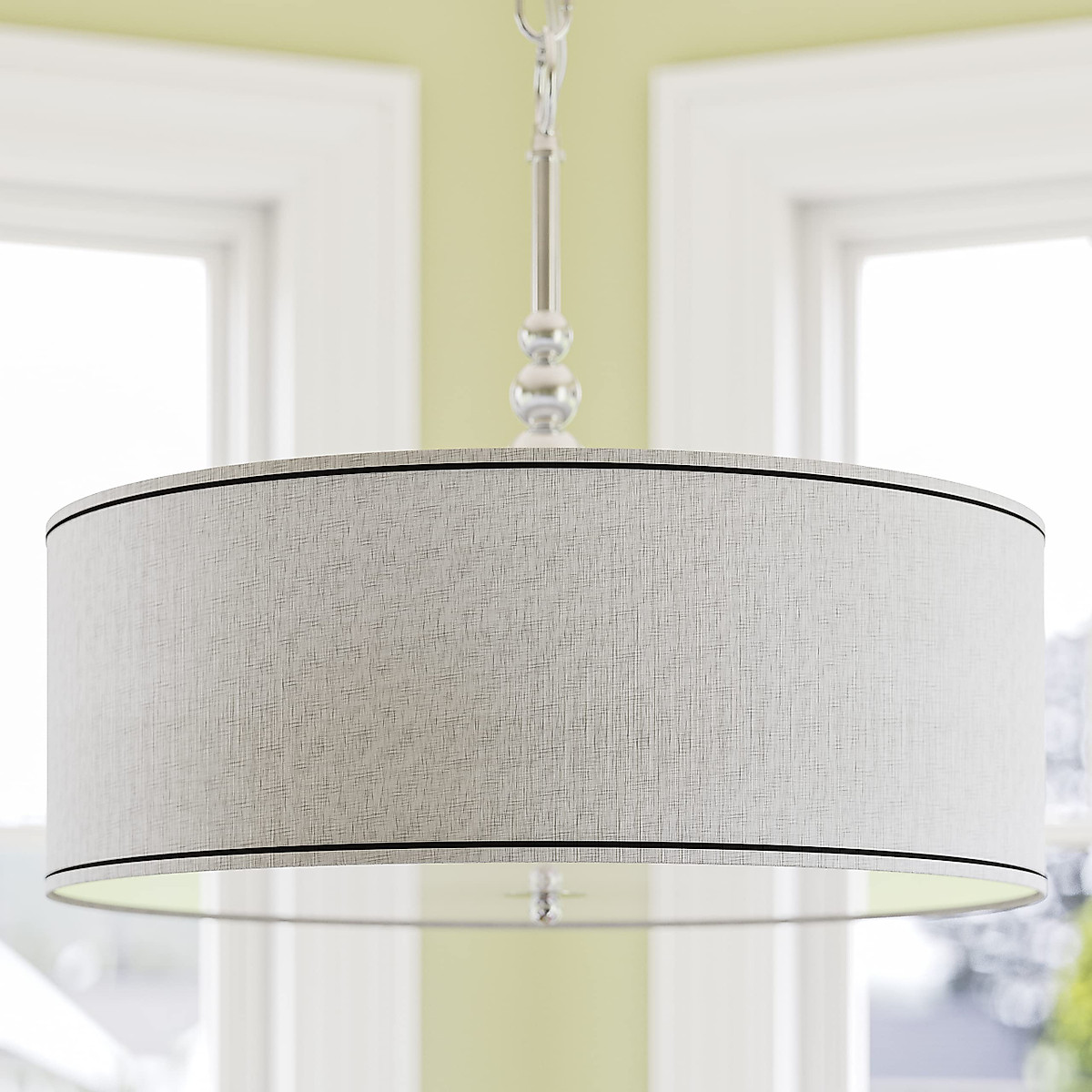 Kenroy Home Casual 3 Light Pendant ,20 Inch Height, 22 Inch Diameter with Brushed Steel Finish