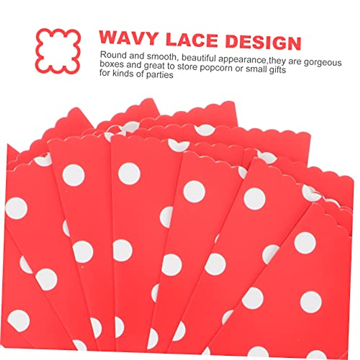 Baluue 48pcs Popcorn Popcorn Box Popcorn Bucket Paper Popcorn Boxes Popcorn Container Candy Containers Candy Snack Box Container for Food Fried Chicken Paper Bucket Theater Supplies