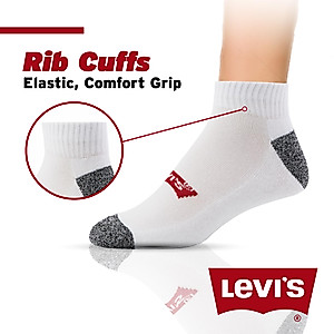 Levi's Mens Socks 10 Pairs Crew Low Cut No Show Quarter Ankle Socks for Men Premium Athletic Men's Socks Size 9-15