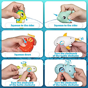 Niwoed Bath Toys Fishing Games with Fish Net, Bathtub Baby Bath Toys for Toddlers 1-3, Swimming Pool Water Toys for 1 2 3 4 5 Years Old Boys Girls, Bath Toys for Kids Ages 4-8 Birthday Gifts