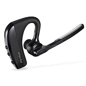 Hyvtom (New Version) Bluetooth Headset,Wireless Business Headphone,in-Ear Earbud with Mic,Compatible with iPhone Android Cell Phones, Hands Free Noise Cancelling Earphone for Driving,Running
