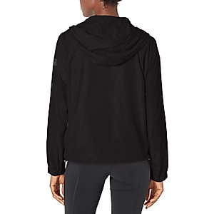 Calvin Klein Women's Lightweight Water Resistant Everyday Windbreaker, Deep Black, Small