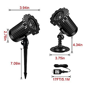 Christmas Snowflake Projector Lights, ALINKEY Highlight Dynamic LED Snow Light Projection, IP65 Waterproof Snowfall Spotlight Lighting Decor for Xmas Holiday Party Wedding Garden Landscape Home