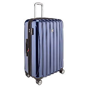 DELSEY Paris Helium Aero Hardside Expandable Luggage with Spinner Wheels, Blue Cobalt, Checked-Large 29 Inch