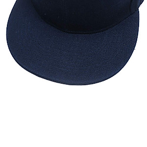 Custom Hat Embroidered Design,Team Christmas Fashion Trucker Hats Adjustable Cotton Flat Brim Hip Hop Men Women Baseball Caps Navy Blue