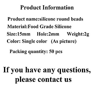 50pcs Sapphire Color Silicone Round Beads Sensory 15mm Silicone Pearl Bead Bulk Mom Necklace DIY Jewelry Making Decoration