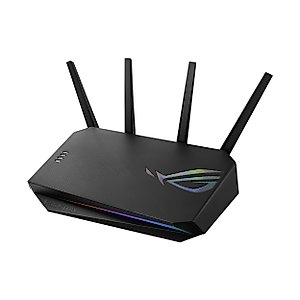 ASUS ROG Strix GS-AX5400 WiFi 6 Extendable Gaming Router, Gaming Port, Mobile Game Mode, Port Forwarding, VPN Fusion, Aura RGB, Subscription-free Network Security, Instant Guard, AiMesh Compatible