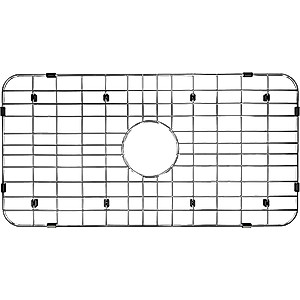 SANNO Kitchen Sink Grate Stainless Steel Sink Protector for Kitchen Sink, Grid Sink Protector Kitchen Sink Rack for Bottom of Sink,Center Drain Sink Bottom Grid,25"L X 12.8"W
