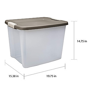 Sterilite 19378606 50 Quart ShelfTote, Clear