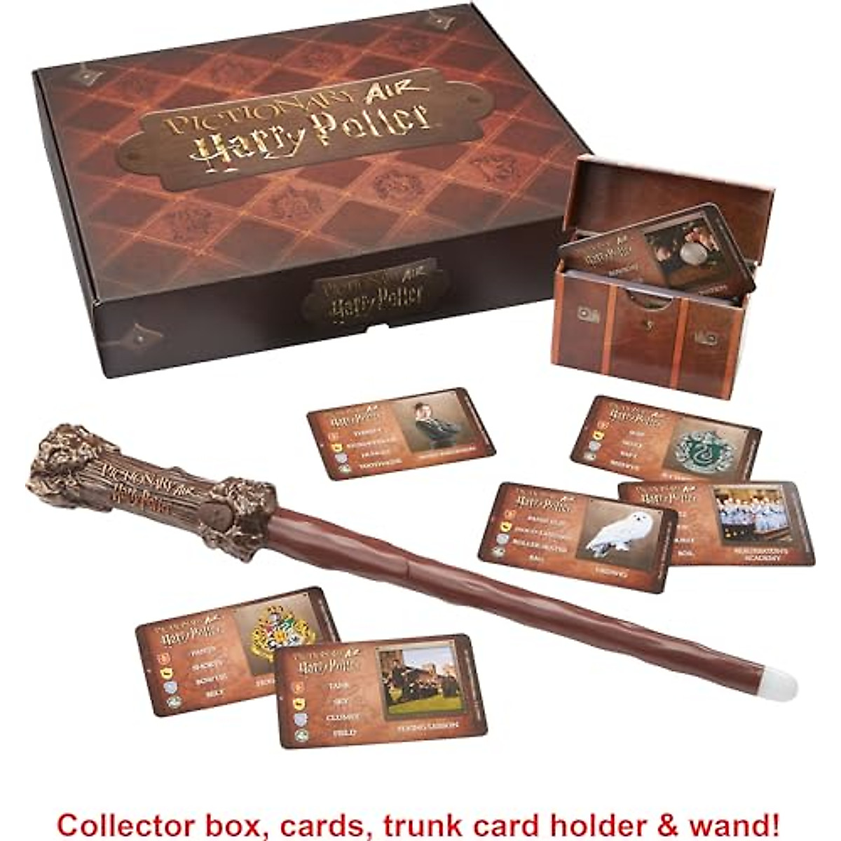 Mattel Games Pictionary Air Harry Potter Family Game for Kids & Adults with Light Wand & Themed Picture Clue Cards