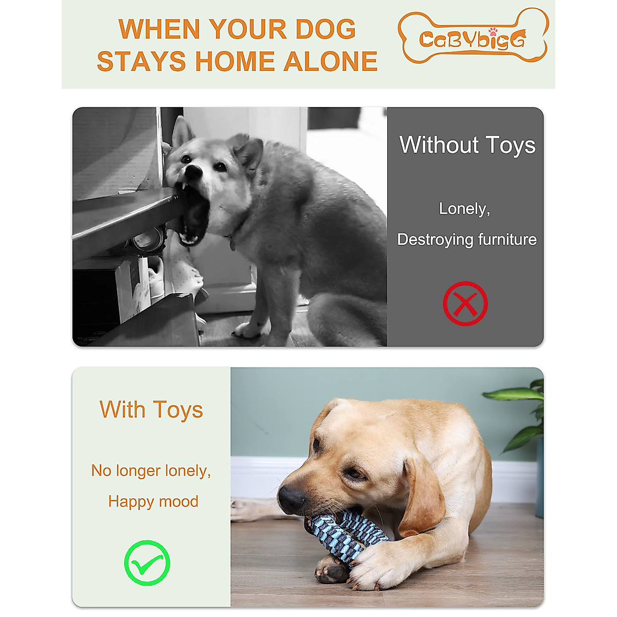 CaBYbigG Dog Chew Toys,No Stuffing Dog Toys,Dog Rope Toys,Dog Dental Teeth Cleaning Toys,Blue Gray Ring Dog Toy for Medium Large Dogs Breed