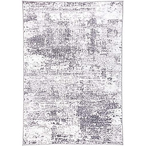 Rugshop Distressed Abstract Area Rug 5' x 7' Gray