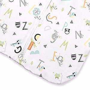 SwaddleMe Night Sack Sleeper – 6-12 Months, 1-Pack (Alphabet) Loose-fit Infant Sleep Sack Wearable Blanket Leaves Baby’s Arms Out for Safe, Cozy Sleep
