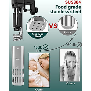 KURSINNA Sous Vide Machine, 1000W Sous Vide Cooker, 15dB Ultra-Quiet Immersion Circulator With Accurate Temperature Digital Timer, IPX7 Waterproof Precision Cooker