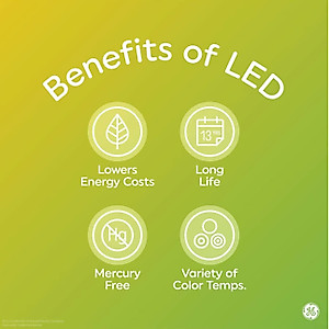 GE Relax LED 3-Way Light Bulb, 5/11/16 Watt, Soft White, A19 Bulb with Medium Base (Pack of 1 ( 5/11/16 Watt)