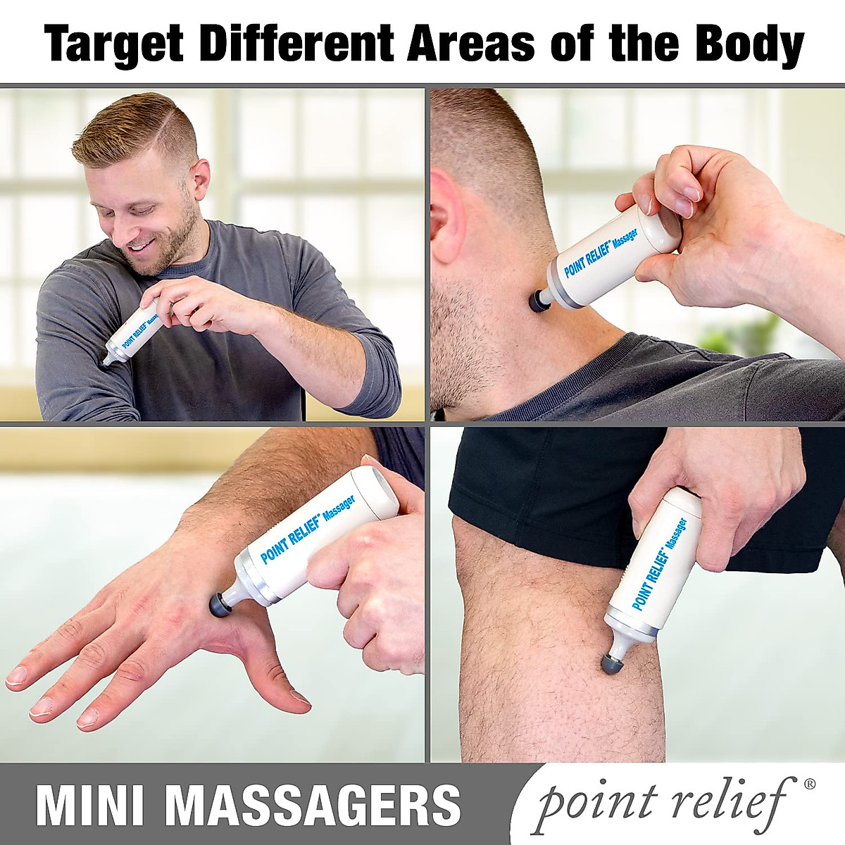 Point Relief 14-1050 Mini Massager for Handheld Targeted Massage Therapy Relieve Muscle Pain