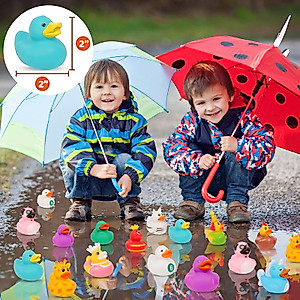 50 Pack Rubber Ducks for Jeep Duck: Assorted Rubber Duck Duckies in Bulk, 2.2inch Cute Mini Rubber Duck Toys in 50 Varieties for Kids Pool Activity,Baby Shower,Baby Bath Accessories
