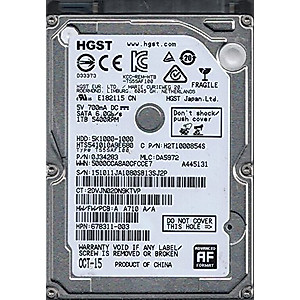 HGST HTS541010A9E680 P/N: 0J34283 MLC: DA5972 1TB China