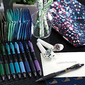 PILOT Pen 16591 G2 Premium Refillable And Retractable Gel Ink Pens, Ultra Fine Point (0.38mm), Black and Blue, 8 Count