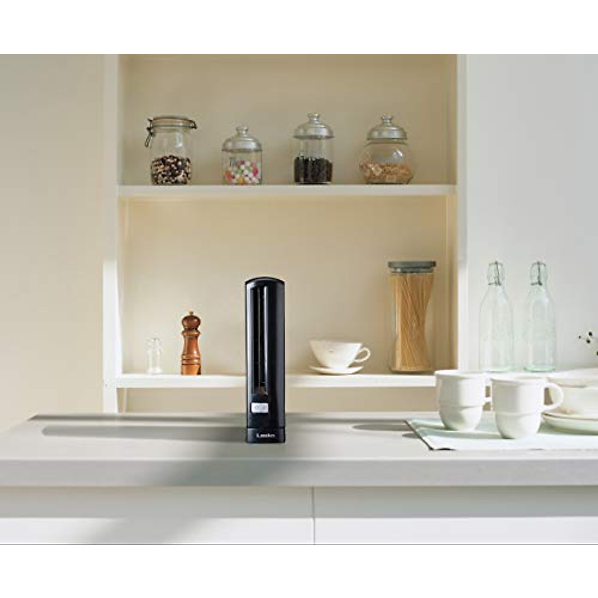 Lasko Air Stik Oscillating Tabletop Fan, Ultra-Slim Design, 2 Quiet Speeds, for Bedroom, Dorm Rooms, Office, 14", Black, T14200