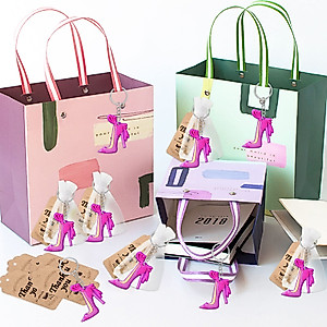 CiciBear 24 Pack Pink High Heel Party Decorations for Baby Shower, Kids Birthday, Girls Makeup Party, Bachelor, Engagement,Wedding,Bridal Shower, Gender Reveal