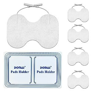 DOMAS TENS Unit Replacement Pads - 4.5" x 6" Large Butterfly Shaped Electrode Pads Premium Made in USA Gel, Individually Packaged, Universal Compatibility, Large Size - Pack of 5