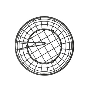 Spectrum Diversified Grid Small Tree & Basket Hanger & Fruit Basket, Produce Saver Banana Holder & Open Wire Fruit Bowl for Kitchen Counter & Dining Table, Industrial Gray