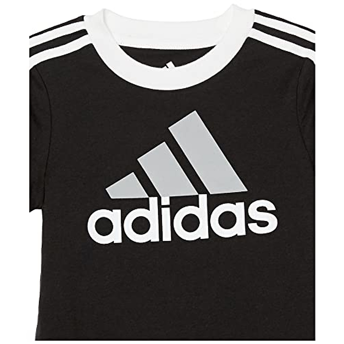 adidas Boys' Baby 2 Piece French Terry Short Set, Black, 24 Months