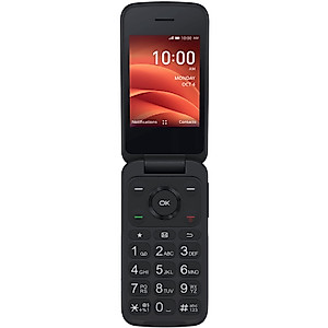 Boost Mobile TCL Flip 4G LTE FlipPhone, Black - Prepaid Phone - Carrier Locked to