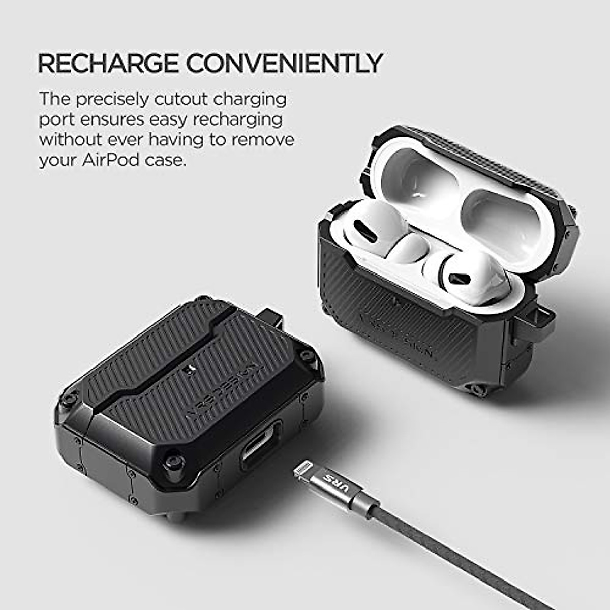 VRS Design Active Fit for Apple Airpods Pro Case (2019) Black