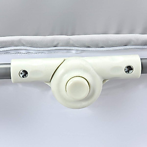 HONEY JOY Baby Travel Crib, Portable Pack and Play Travel Bassinet with Carry Bag, Lightweight Baby Playpen w/Washable Mattress, Side Zipper Door, Large Foldable Play-Yard for Infant Boy Girl (Sliver)