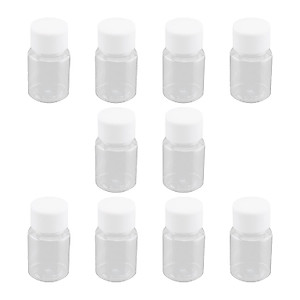 Bettomshin 30Pcs 30ml PE Plastic(Food Grade) Bottles, Wide Mouth Lab Reagent Bottle, Liquid/Solid Sample Seal Sample Storage Container
