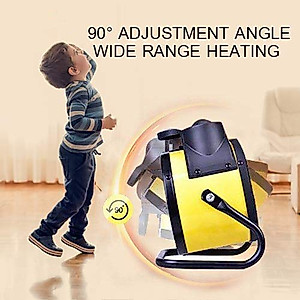 Buyplus Portable Patio Heater Outdoor - Electric Garage Heaters with Super Long Cord, Heat Up in 3 Seconds, Thermostat, 3 Modes, Small Fan Heaters for Patio, Garage, Tent Ceramic Space Heater