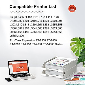 v4ink Compatible 664 XL Refill Ink Bottle Replacement for 664 XL T664 for Use with Epson EcoTank ET-2500 ET-2650 ET-4500 L210 L310 L120 L485 L350 Printer T664120 T664220 T664320 T664420-4 Bottles