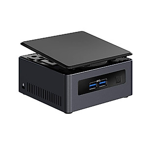 Intel NUC UCFF (NUC7i7DNHE) Desktop PC Bundle with Wireless Keyboard and Mouse, Core i7-8650U Quad-Core 1.9GHz, 32GB DDR4, 1TB NVME SSD, UHD Graphics 620, Windows 10 Pro