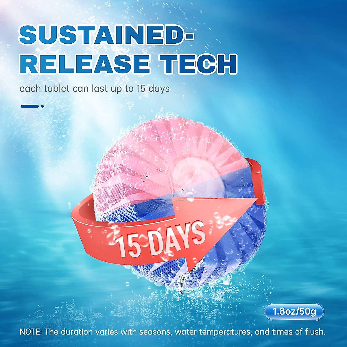 Vacplus Toilet Bowl Cleaners - 12 Pack, Upgraded Long-Lasting Toilet Cleaner, Toilet Bowl Cleaner Tablets, Prevent Various Stains