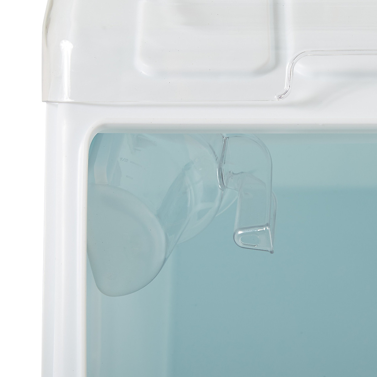 Rubbermaid Commercial Products ProSave Shelf Food Ingredient Bin with Scoop, 200-Cup, White, Kitchen Food Storage Sugar/Grains/Rice/Baking Supplies