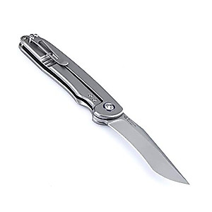 Kizer Cutlery Folding Pocket Knives Flipper Titanium Handles Knife, Nick Swan Ki4510A2