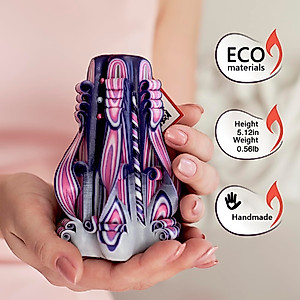 Carved Candles - Unique Handmade Candles Long Burning - Unscented Decorative Candle - Luxury Candles for Home Decor - Birthday Anniversary Romantic Relaxing Christmas Gift for Women - Purple